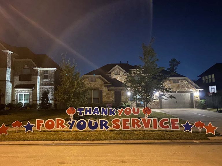 Patriotic Yard Signs | The Woodlands, Spring & Conroe